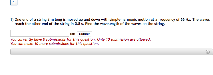 Solved One end of a string 3 m long is moved up and down | Chegg.com