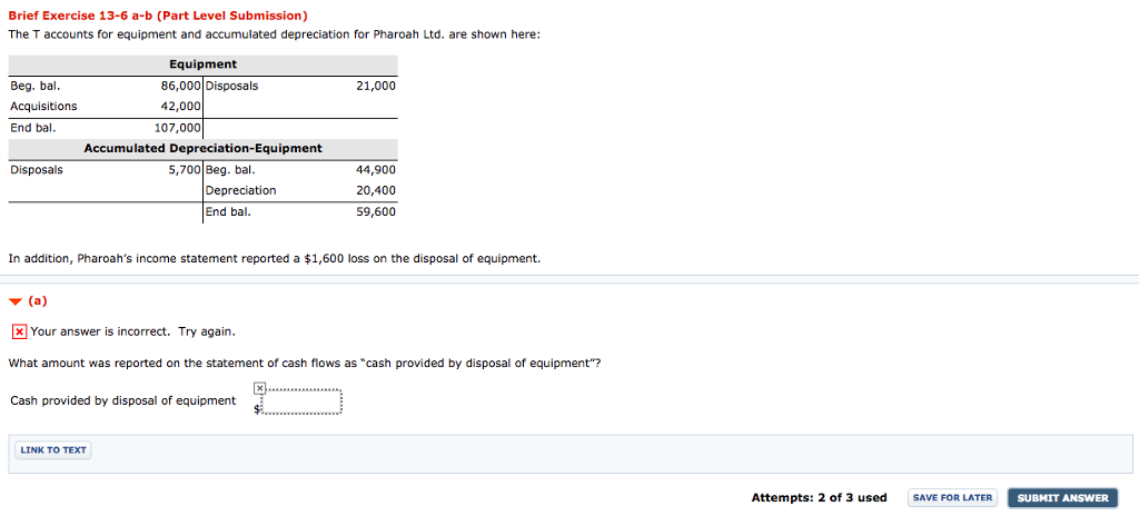 Solved Brief Exercise 13-6 a-b (Part Level Submission) The T | Chegg.com
