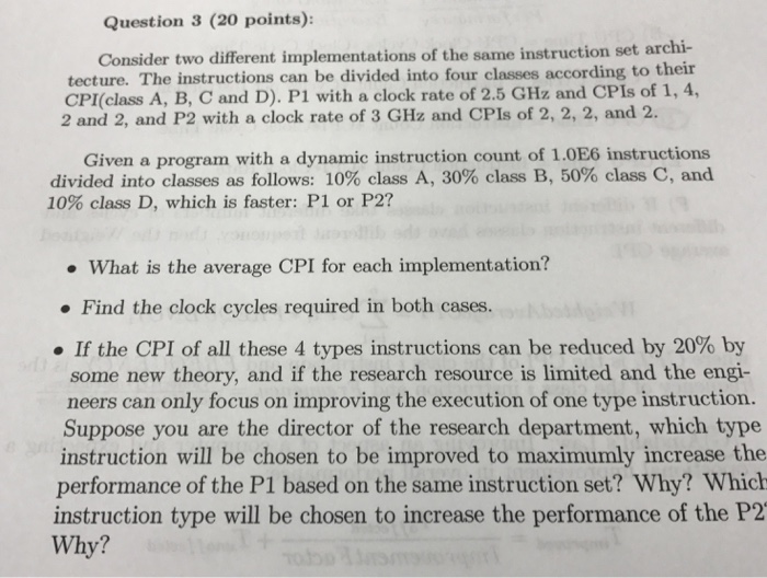 Solved Consider Two Different Implementations Of The Same 