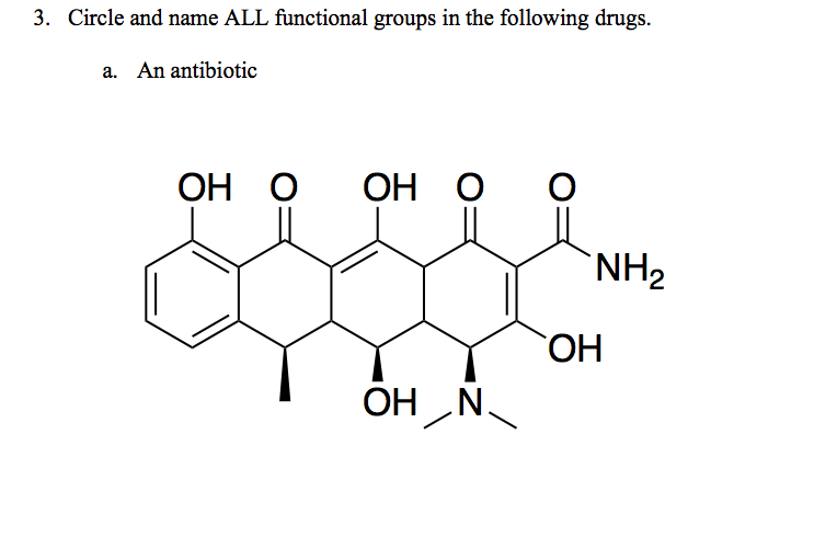 Solved 3. Circle and name ALL functional groups in the | Chegg.com