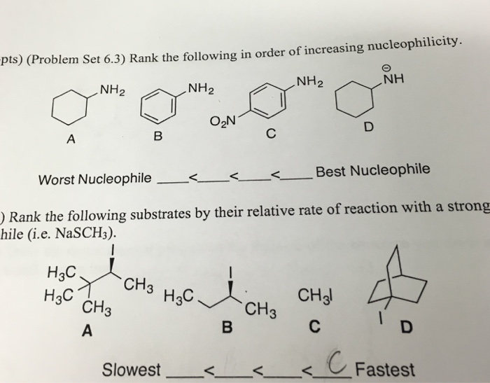 Solved Rank the following in order of increasing | Chegg.com