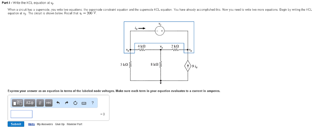 Solved Note that this circuit has a branch that connects two | Chegg.com