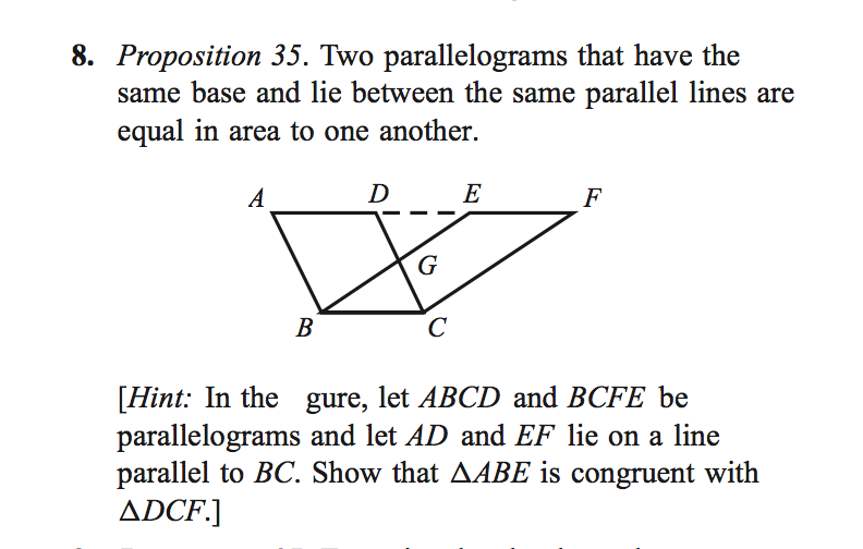 Solved Two parallelograms that have the same base and lie | Chegg.com