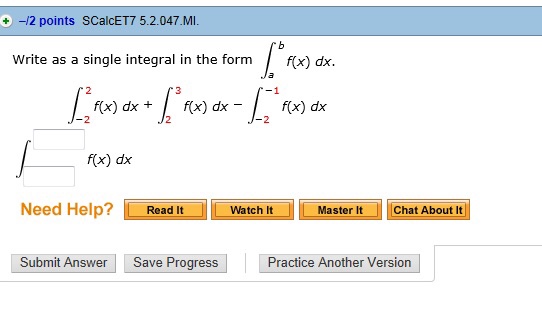 Solved Write as a single integral in the form | Chegg.com