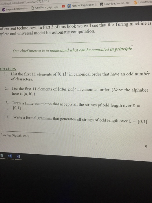 Solved List The First 11 Elements Of 0 1 In Canonical 