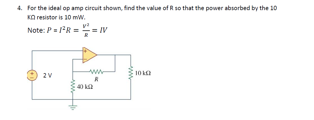 Solved For the ideal op amp circuit shown, find the value | Chegg.com