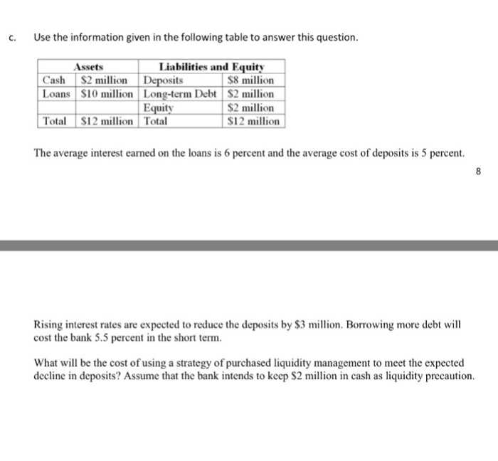 Solved Use the information given in the following table to | Chegg.com