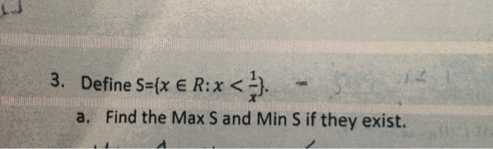 Solved Define S={x element R: x