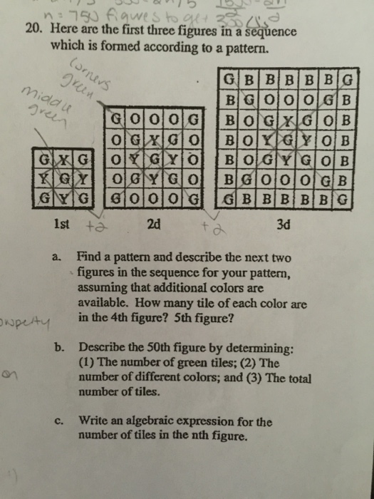 Solved Here arc the first three figures in a sequence which | Chegg.com