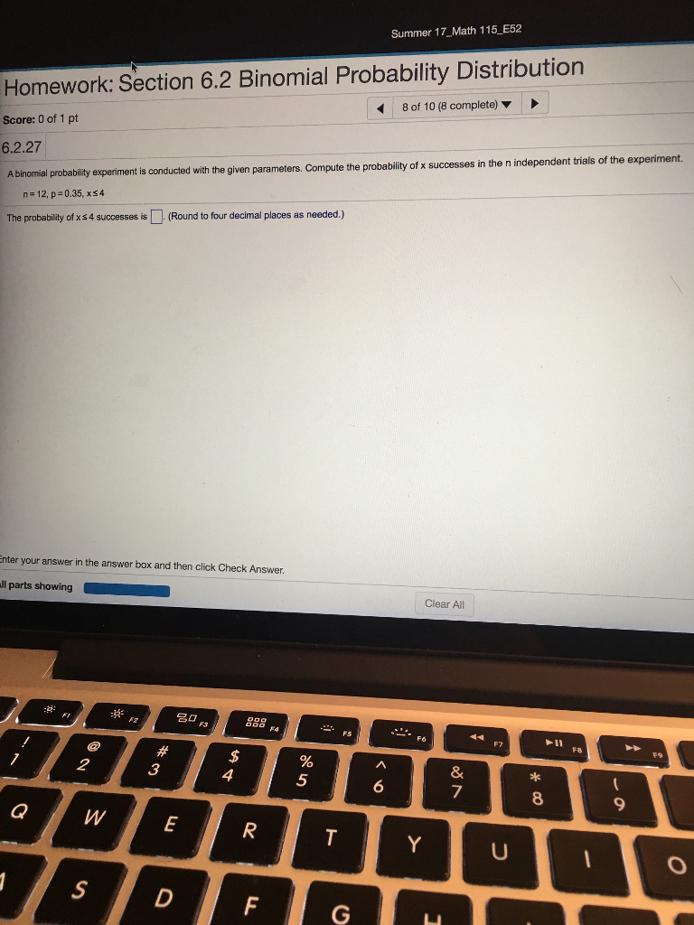 Solved A Binomial Probability Experiment Is Conducted With Chegg
