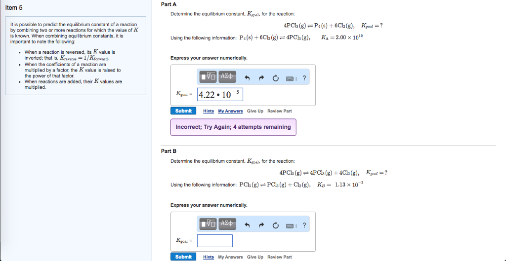 Solved It is possible to predict the equilibrium constant of | Chegg.com