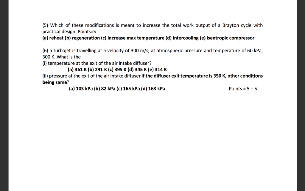Solved For air k=1.4, Cp=1.00 kJ/kg/K, Cv = 0.7 kJ/kg/K | Chegg.com