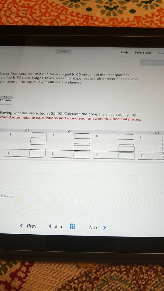 Solved Sawed Help Save & Exit Su Thakor Corporation's | Chegg.com