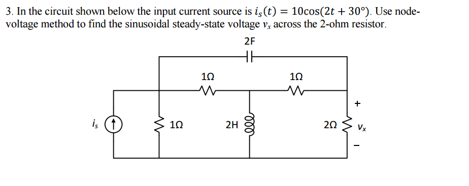 Solved In the circuit shown below the input current source | Chegg.com