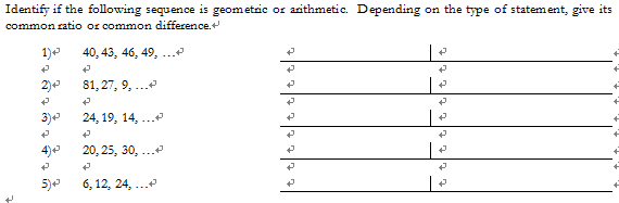 Solved Identify if the following sequence is geometric or | Chegg.com