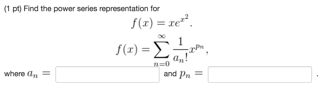 Solved Find the power series representation for f (x) = | Chegg.com