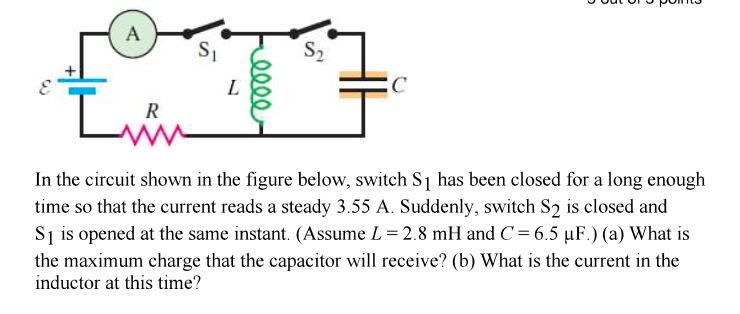 Solved In the circuit shown in the figure below, switch S1 | Chegg.com