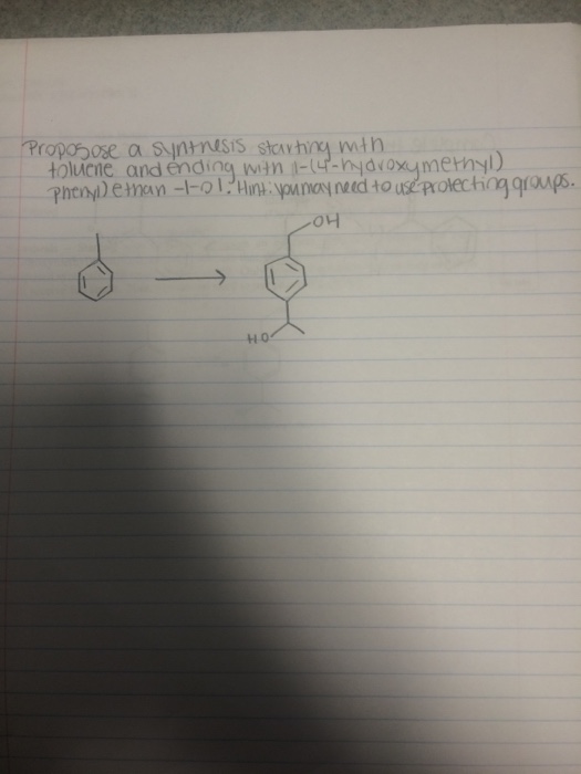 Solved Propose a mulitstep synthesis starting with toluene | Chegg.com