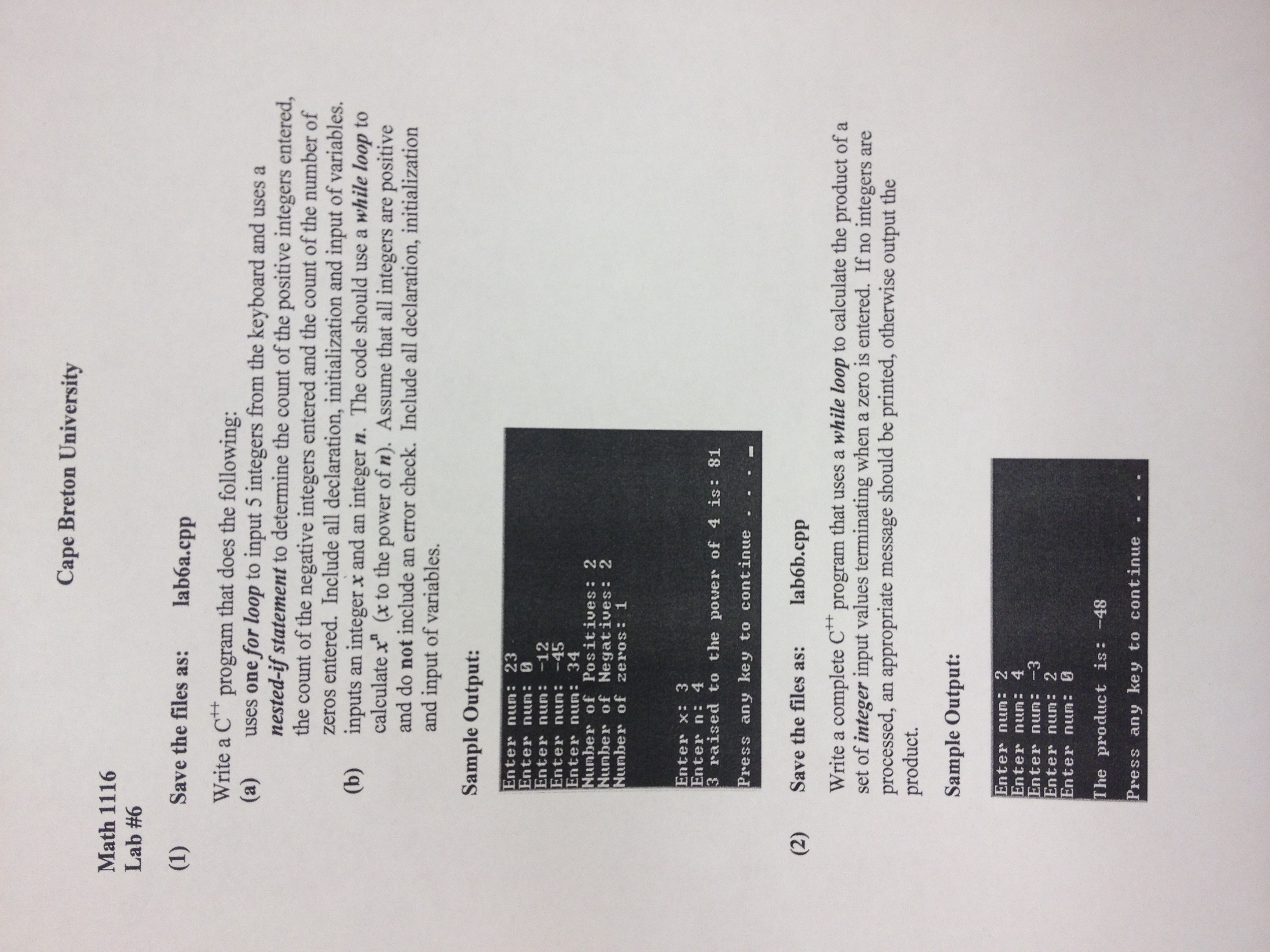 Solved Save The Files As Lab6a Cpp Write A C Program