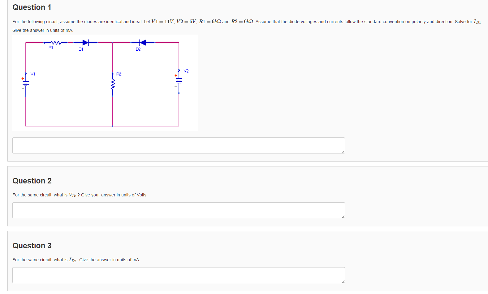 Solved For the following circuit, assume the diodes are | Chegg.com Solved For the following circuit, assume the diodes are | Chegg.com