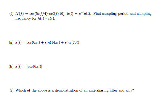 Solved 1 Determine The Appropriate Sampling Frequency Fs