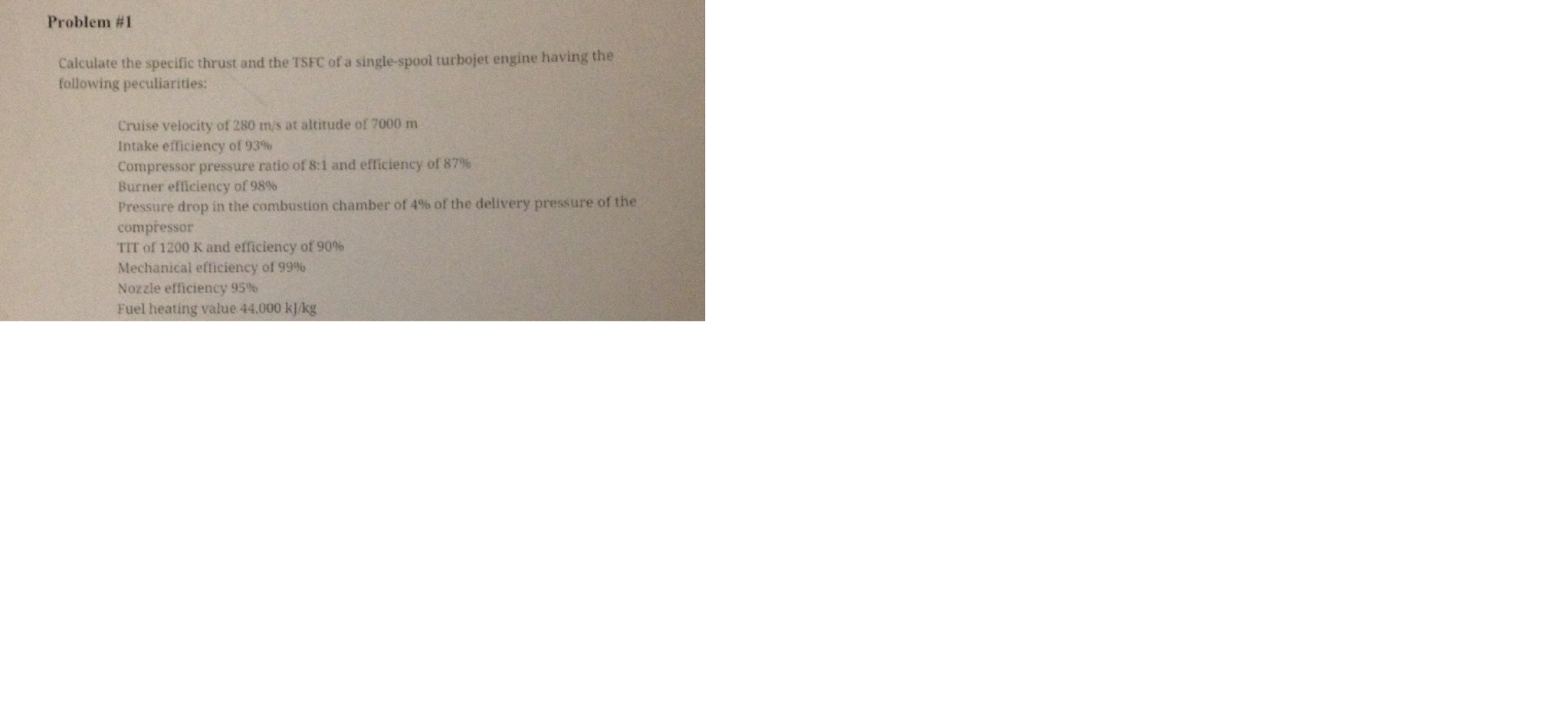 Solved Calculate the specific thrust and the TSFC of a | Chegg.com
