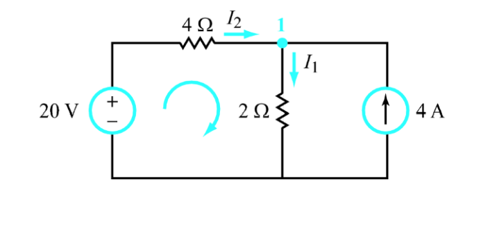 Solved Apply KCL and KVL to find I1 and I2 in the circuit | Chegg.com