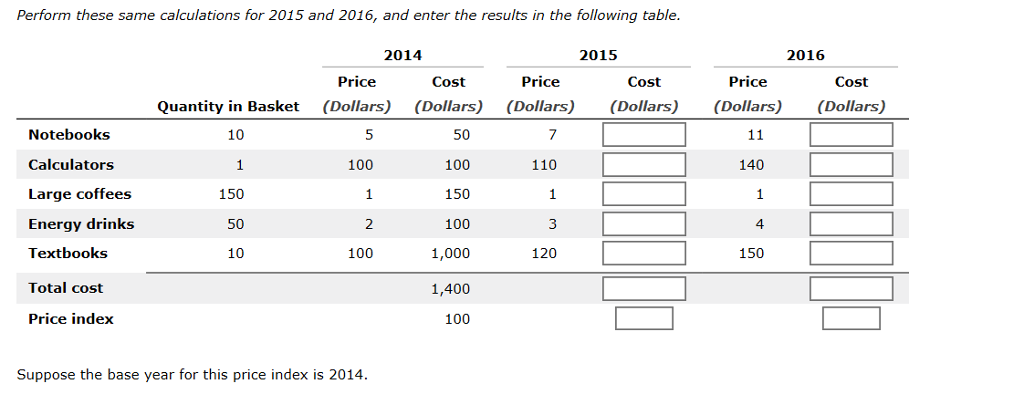 Solved 1 Calculating Inflation Using A Simple Price Index