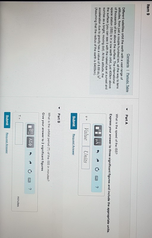 Solved Item 9 Constants | Periodic Table Part A Different | Chegg.com