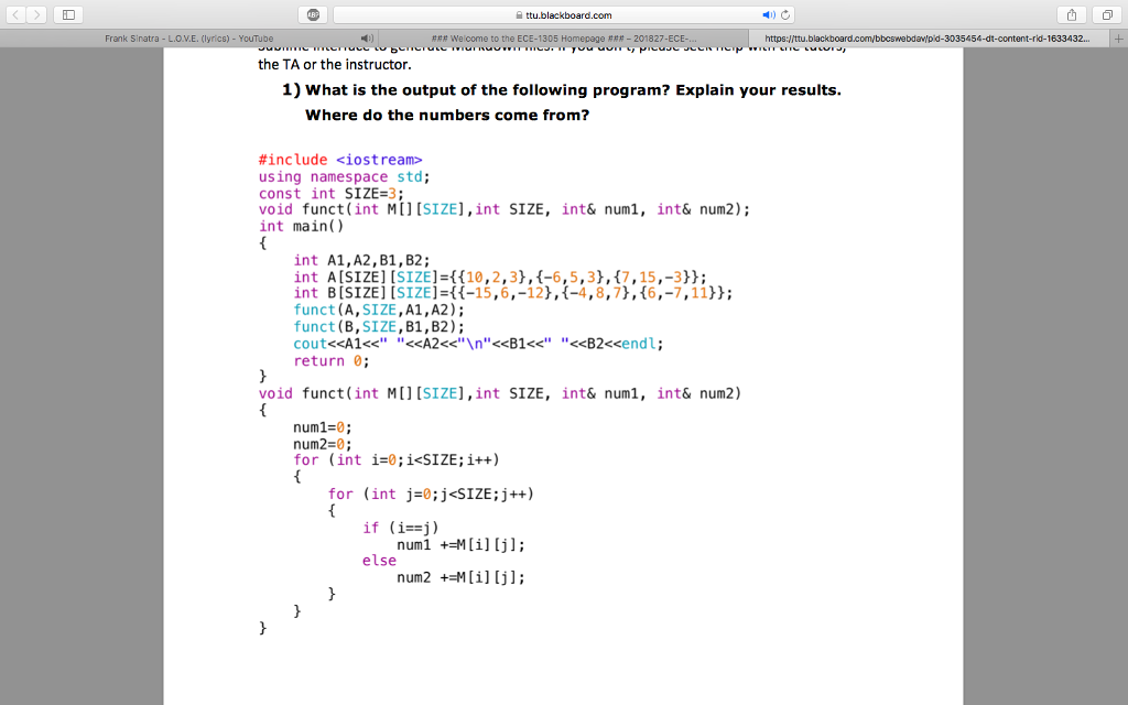 Solved 山 | 1633432+ ttu.blackboard.com Frank Sinatra- | Chegg.com
