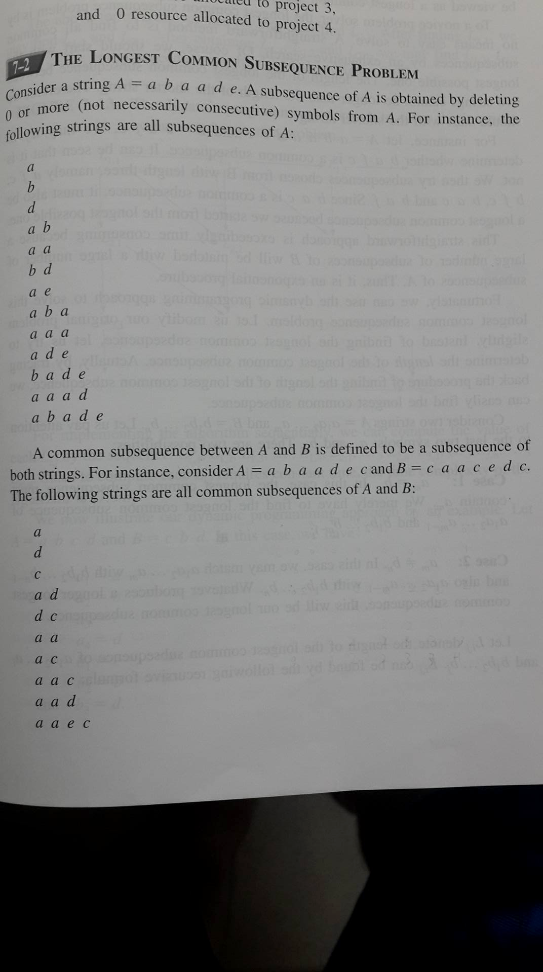 Solved Consider a string A = a b a a d e. A subsequence of A | Chegg.com