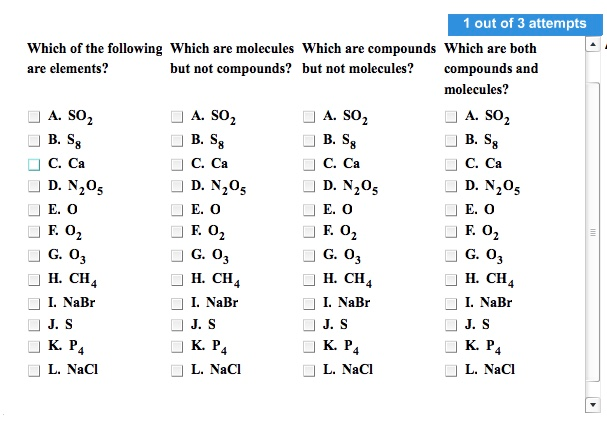 Solved which of the following are elements? which are | Chegg.com