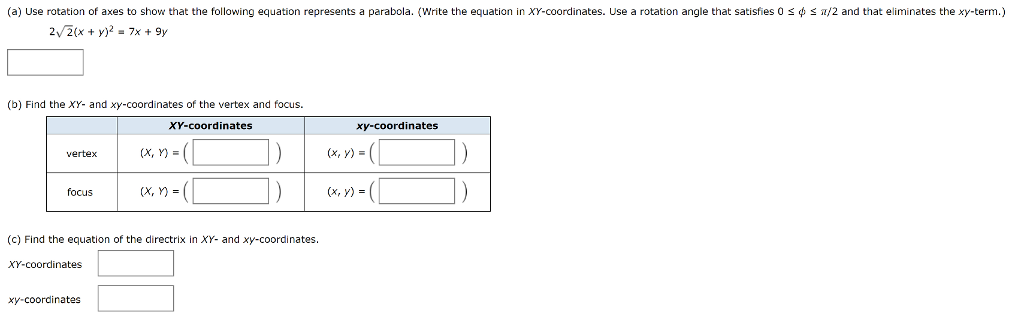 Solved (a Use rotation of axes to show that the following | Chegg.com