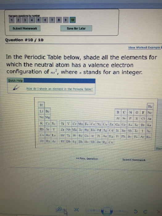 Solved In the Periodic Table below, shade all the elements | Chegg.com