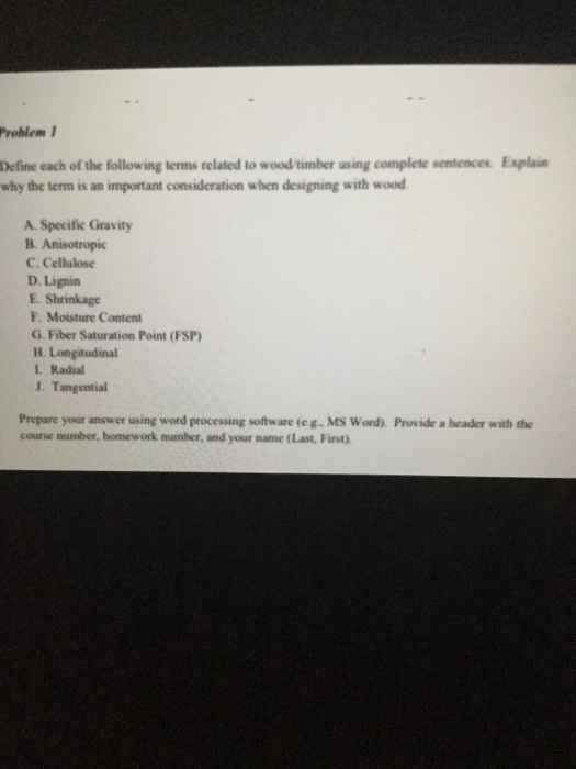 Solved Define each of the following terms related to | Chegg.com