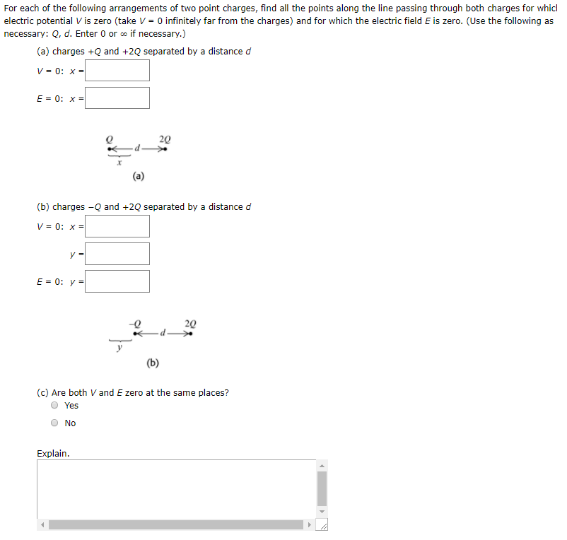 Solved For each of the following arrangements of two point | Chegg.com