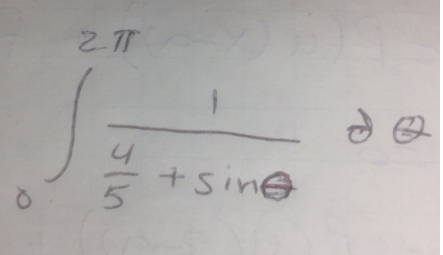 Solved integral^2 pi _0 1/4/5 + sin theta d theta | Chegg.com