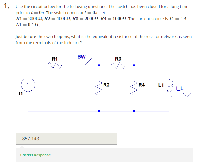 Solved 1. Use the circuit below for the following questions. | Chegg.com