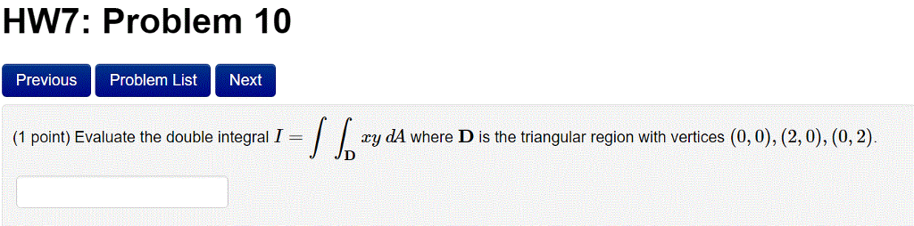 Solved Evaluate the double integral I = integral integral_D | Chegg.com