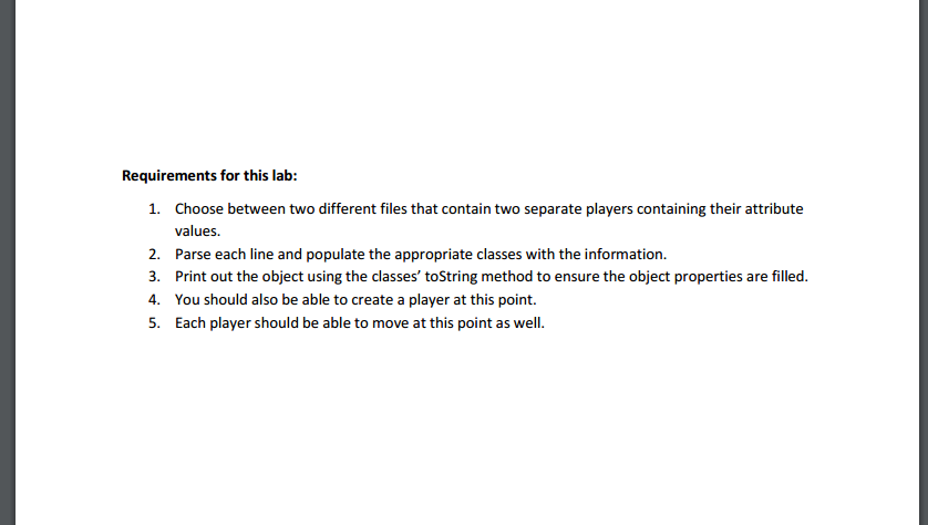 Solved This is Java, What I am creating is a multi lab | Chegg.com