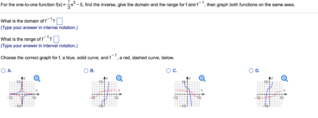 Solved For the one-to-one function fo)-3x3-5, find the | Chegg.com