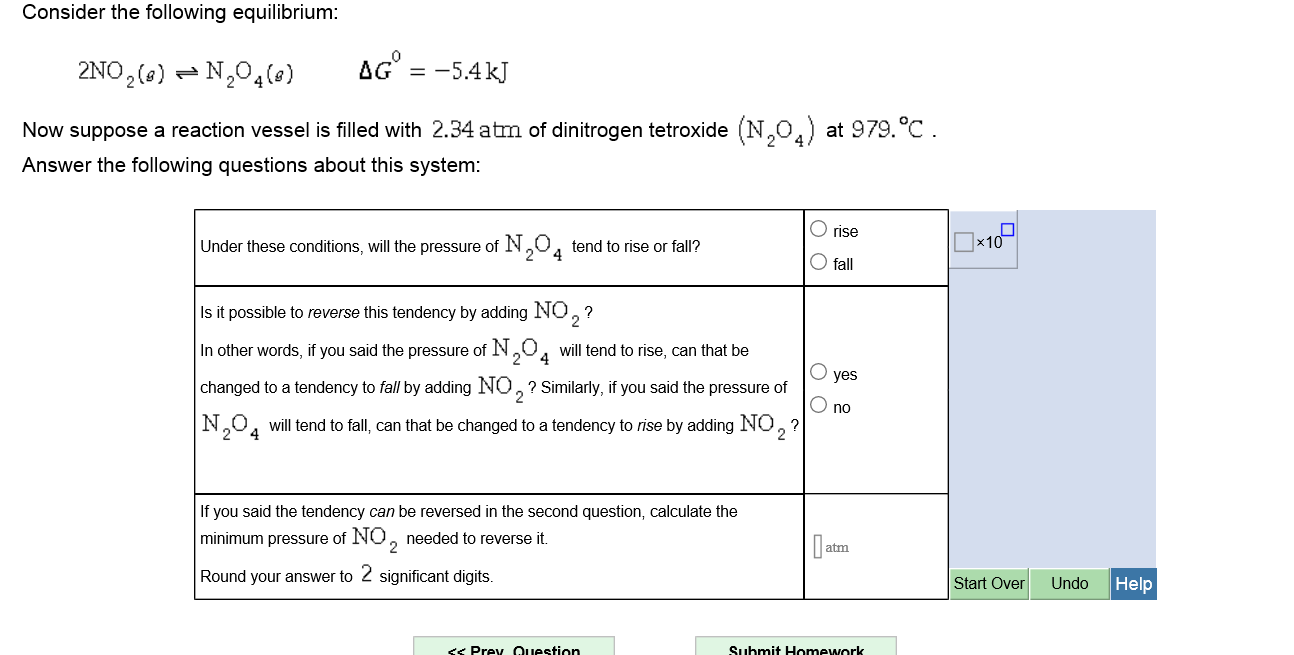 Solved Consider the following equilibrium: 2NO_2(g) | Chegg.com Solved Consider the following equilibrium: 2NO_2(g) | Chegg.com