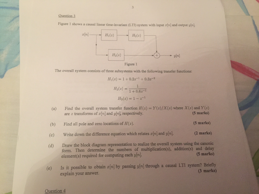 Solved a causal linear time invariant system with input x[n] | Chegg.com