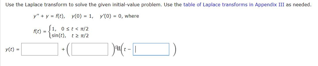 Solved Use the Laplace transform to solve the given | Chegg.com