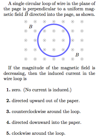 Solved A single circular loop of wire in the plane of the | Chegg.com