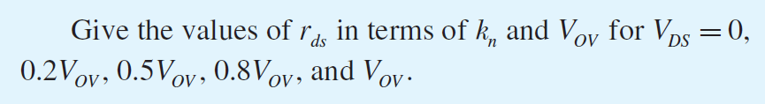 Solved OV DS 0.2Voy, 0.5Voy, 0.8Voy, and Vov OV | Chegg.com