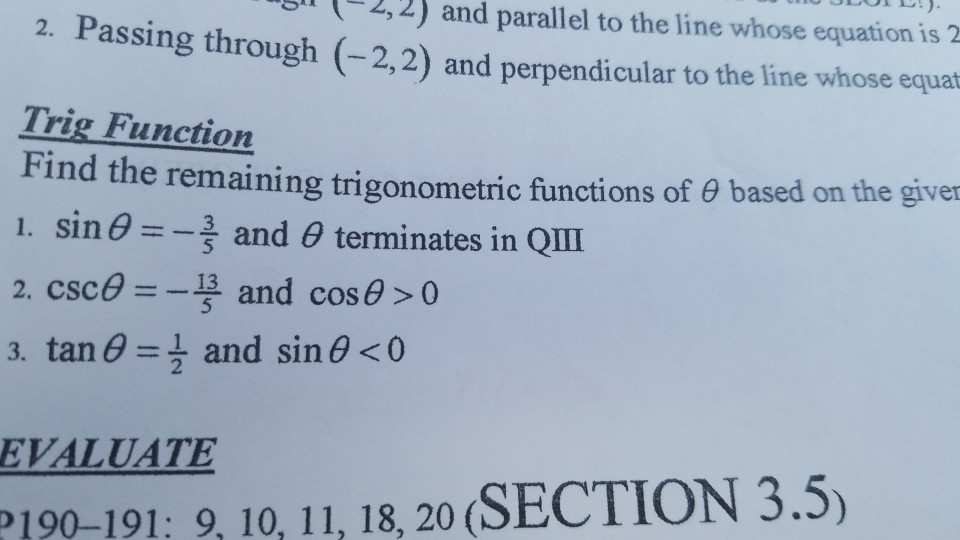 Solved ,) and parallel to the line whose equation is 2 2. | Chegg.com