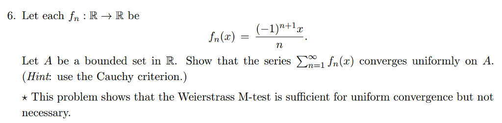 Solved Let each f_n: R rightarrow R be f_n (x) = (-1)^n + 1 | Chegg.com