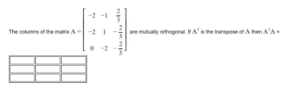 Solved 2 -1 The columns of the matrix A2 1 are mutually | Chegg.com