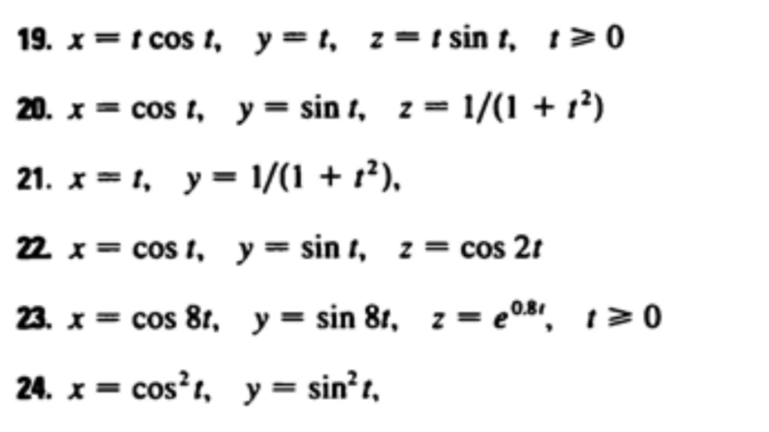 Solved 19-24 Match the parametric equations with the graphs | Chegg.com